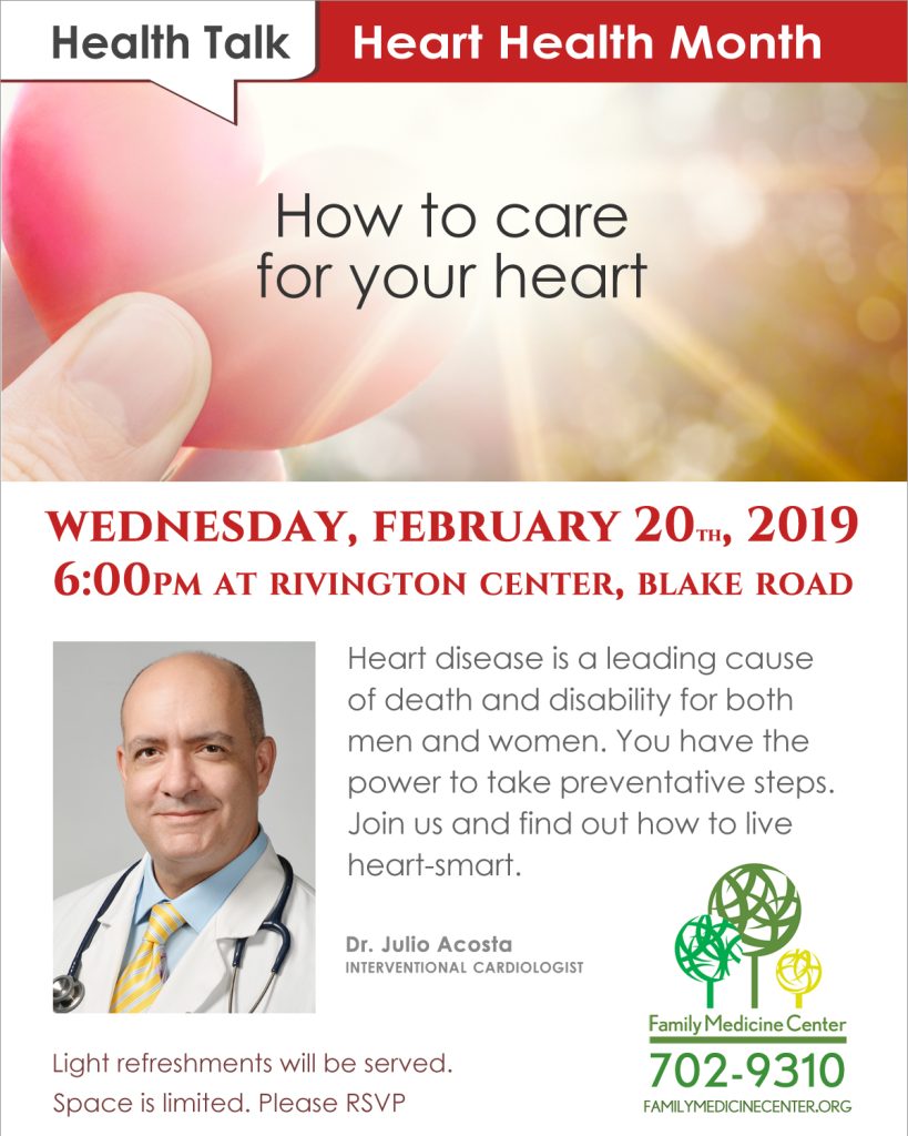 Heart-To-Heart Talk on Heart Health: – Family Medicine Center – Bahamas
